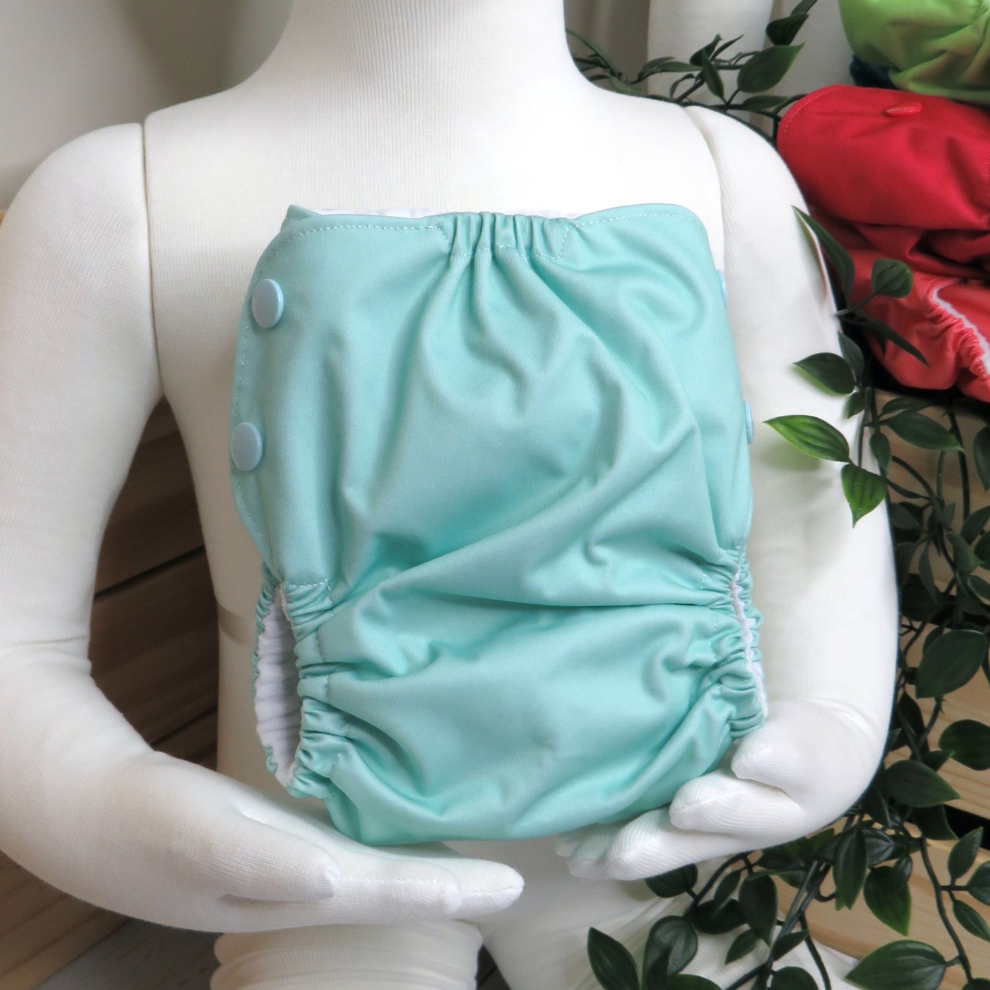 Sea Spray Blue - PUL - Side Snap – From The Rose Garden