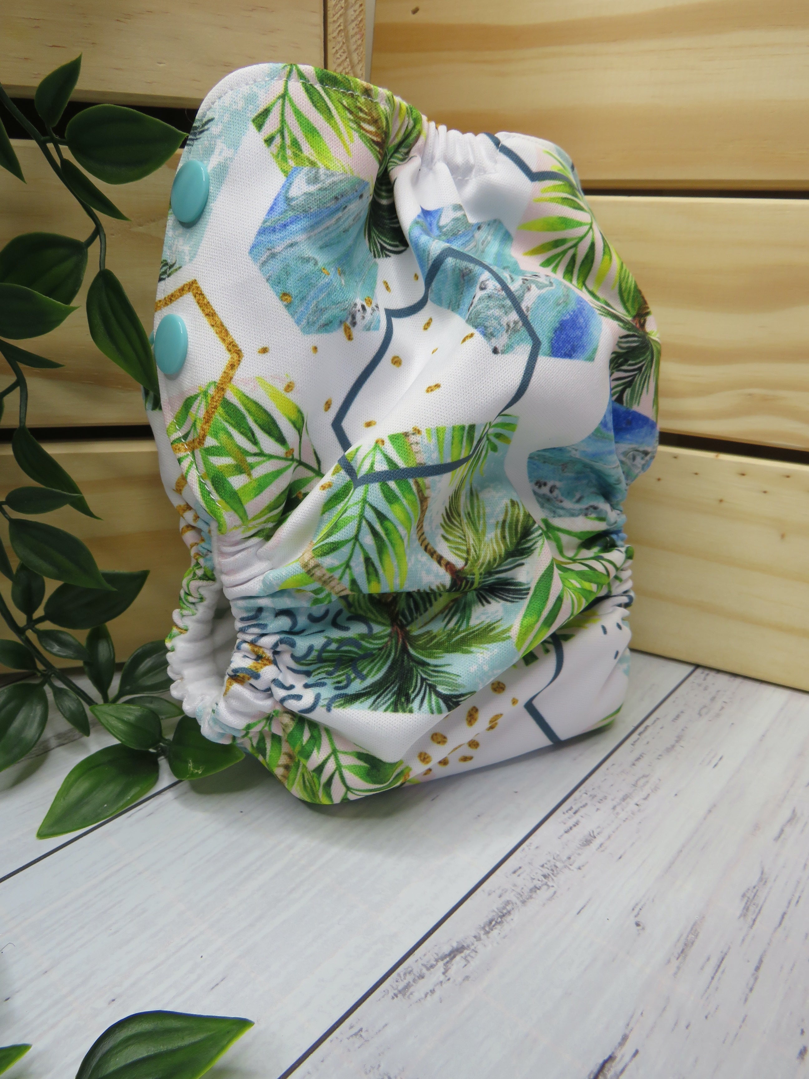 Hexagonal Tropics - PUL - Side Snap – From The Rose Garden